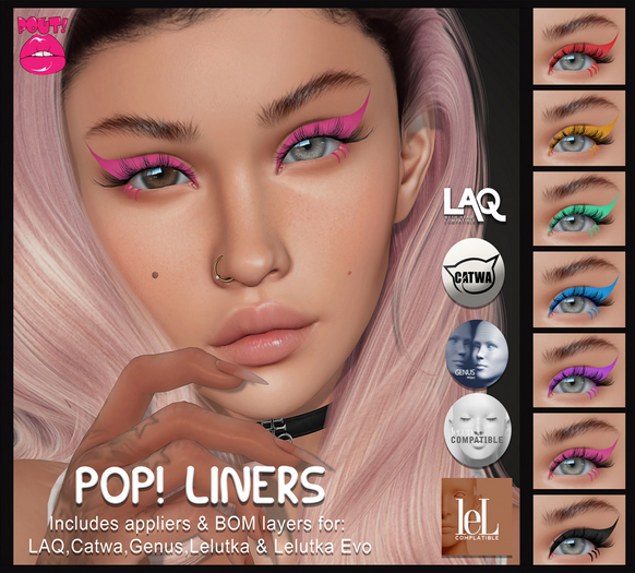 Second Life Marketplace - [POUT!] POP! liners - Appliers & BOM